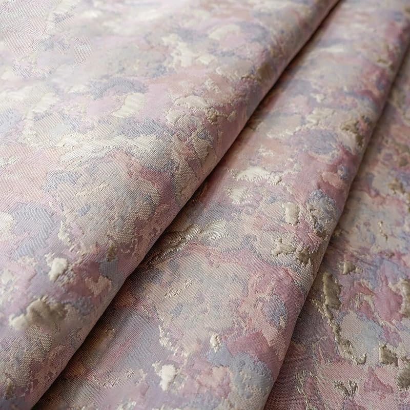 XMTXZYM 2 Meter Embossed Jacquard Yarn Dyed Fabric DIY Decorative Sewing Materials