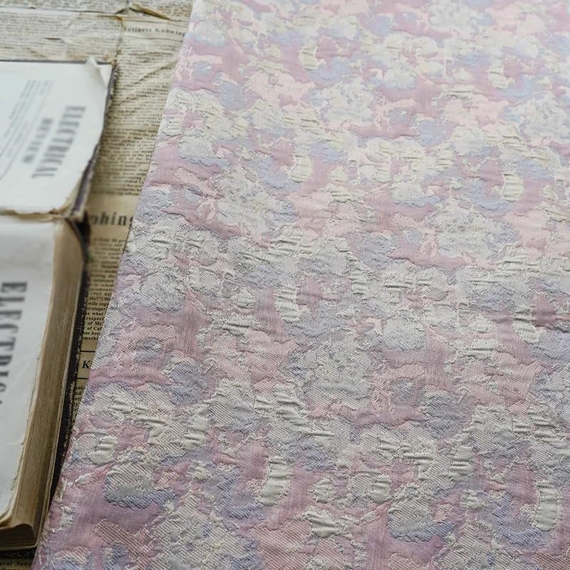 XMTXZYM 2 Meter Embossed Jacquard Yarn Dyed Fabric DIY Decorative Sewing Materials