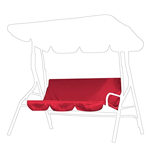 Outdoor Swing Cushion Cover 3 Seater Swing Chair Cushion Replacement Sleeve Swing Seat Pads Cushion Cover Replacement for Patio Garden Yard(Red)