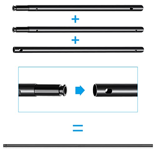 SLOW DOLPHIN Photo Video Studio Triple Crossbar 10 (W) x 8.5 (H) ft Adjustable Photography Backdrop Background Support Stands, with Mounting Bracket and 6 Pcs Spring Clamp, Carry Bag