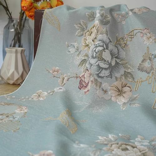 XMTXZYM 2 Meter Retro Yarn Dyed Jacquard Fabric Women's Autumn Winter Dress DIY Sewing Fabric