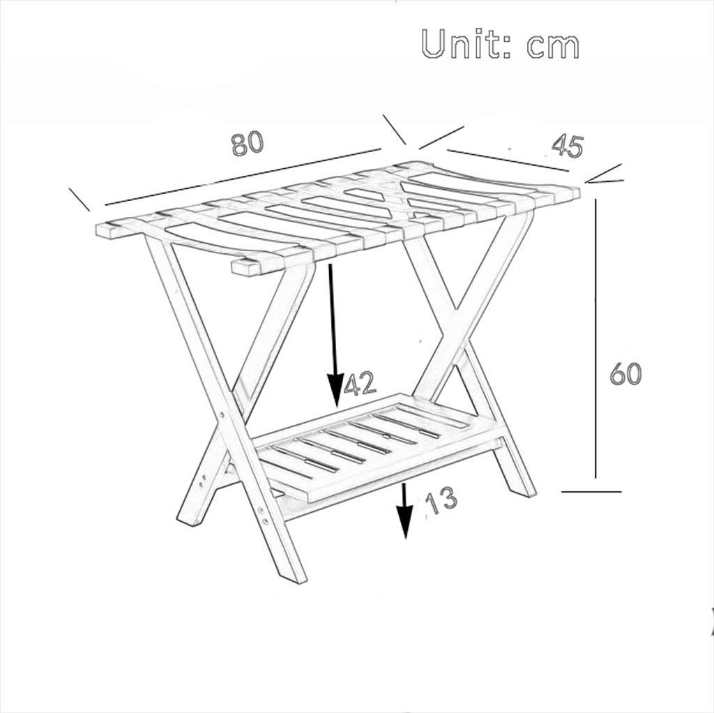 ELEdvb Luggage Rack Hotel Luggage Rack Hotel Room Foldable Solid Wood Suitcase Holder Luggage Rack Shelving Suitcase Backpack