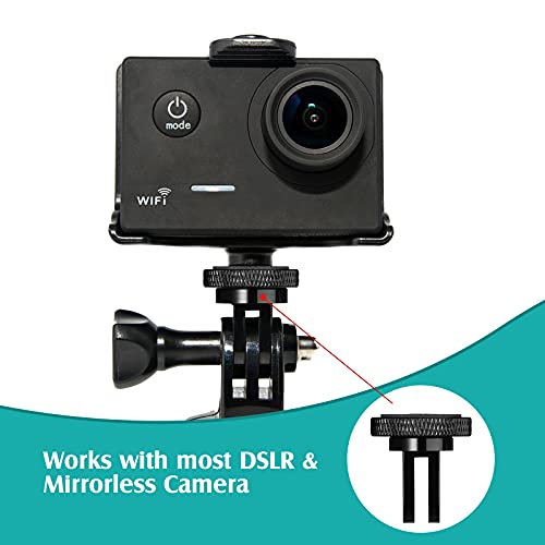 Frienda 4 Pieces Aluminum Camera Tripod Conversion Adapter 1/4-20 Conversion Adapter Metal Camera Mount Adapter for Tripod Compatible with GoPro Action Cameras and Other Standard 1/4 Accessories