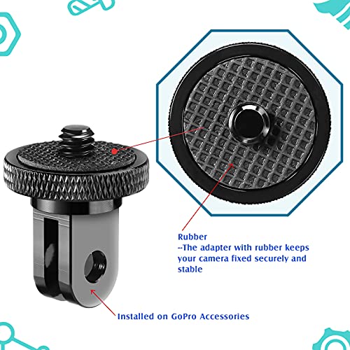Frienda 4 Pieces Aluminum Camera Tripod Conversion Adapter 1/4-20 Conversion Adapter Metal Camera Mount Adapter for Tripod Compatible with GoPro Action Cameras and Other Standard 1/4 Accessories