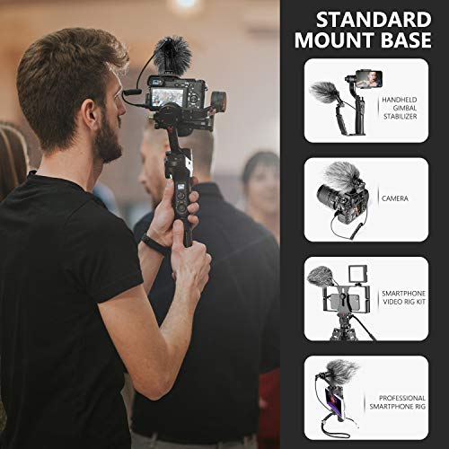 Neewer CM14 Microphone for Phone, Mini On-Camera Video Microphone with Mic Mount, Windscreen, Audio Cables Compatible with iPhone/Android Phone/DSLR Camera/Camcorder (Adapter for iPhone Not Included)