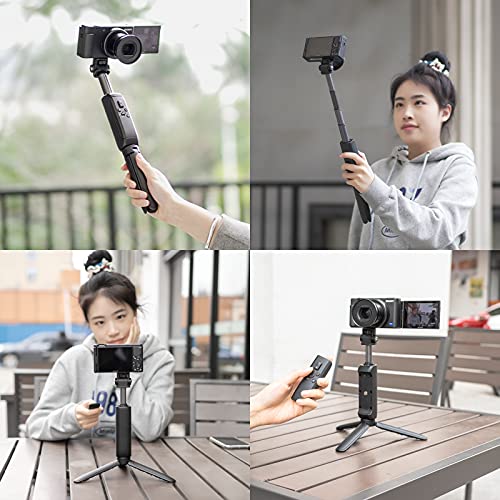 MT-40 Remote Shooting Grip Extendable Vlogging Grip Handle Tripod Camera Selfie Video Recording Accessorries for Sony ZV-1, A7C, A7R IV, RX100 VII, RX100M7, A7 III, A7R III, A7R IV, A9