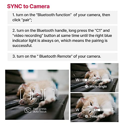 MT-40 Remote Shooting Grip Extendable Vlogging Grip Handle Tripod Camera Selfie Video Recording Accessorries for Sony ZV-1, A7C, A7R IV, RX100 VII, RX100M7, A7 III, A7R III, A7R IV, A9
