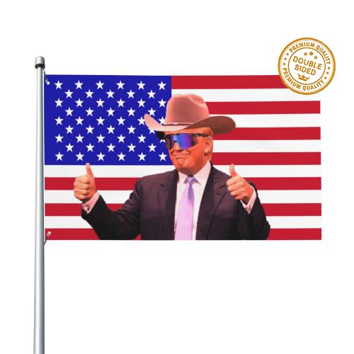 Cowboy America 2024 Flag 3x5 FT Home Outdoor Garden Yard Decoration Banner with 2 Brass Grommets