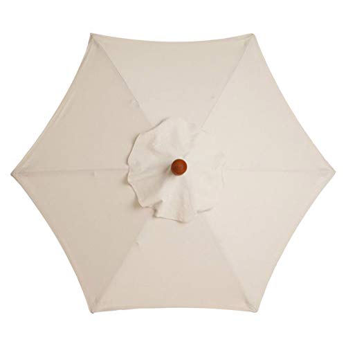 DRYEN Patio Umbrella Replacement Canopy,6.4 Ft 6 Ribs Replacement Umbrella Canopy,Outdoor Umbrella Replacement (Canopy Only)