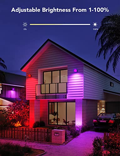 Govee Outdoor Lights, Flood Lights Uplight 2 in 1, LED Landscape Lighting, Low Voltage Landscape Lights, IP65 Pathway Lights with App Control, 35 Scene Modes, Patio Lights, Garden Yards, Wired 2 Pack