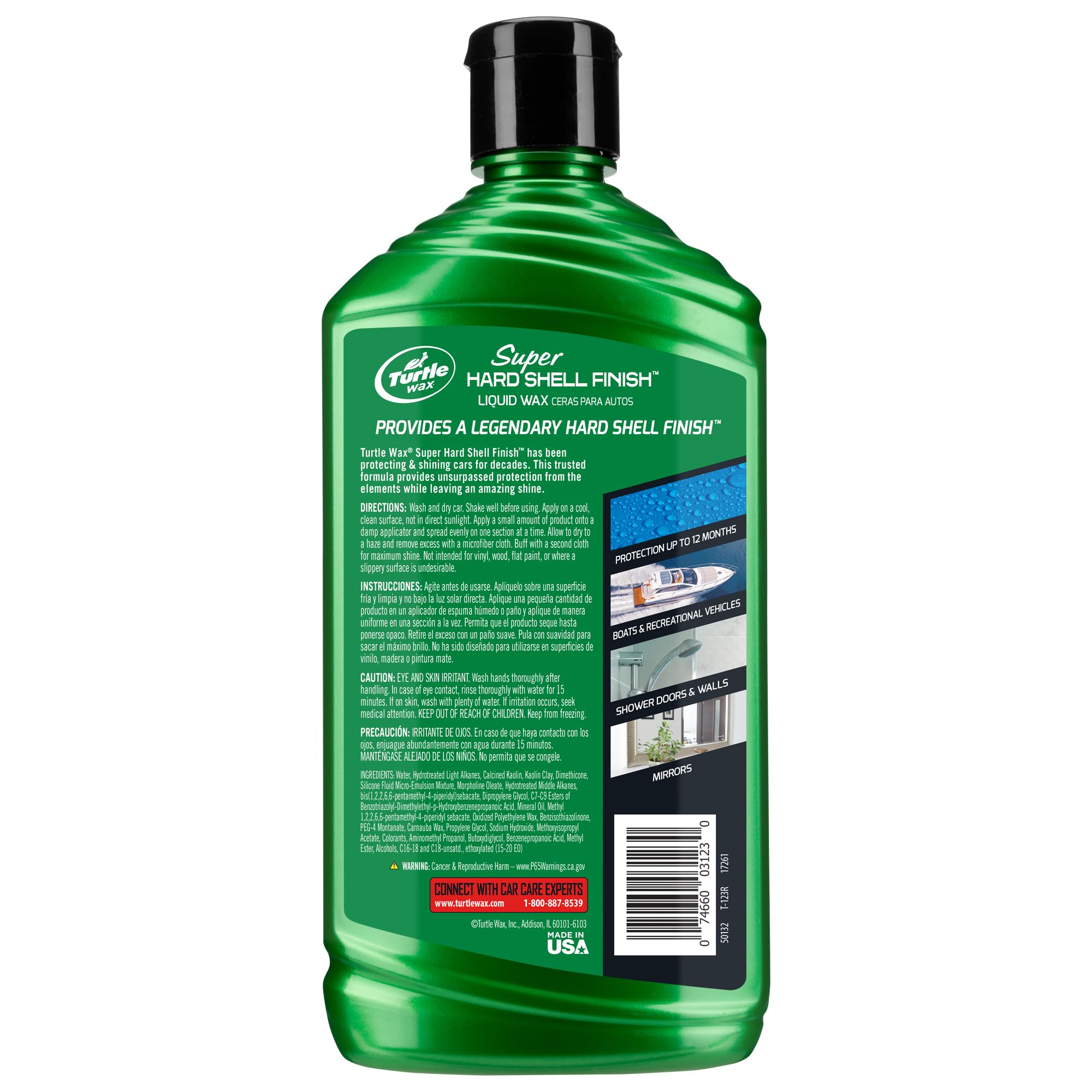 Turtle Wax T-123R Super Hard Shell Liquid Car Wax - 16 oz. , Green