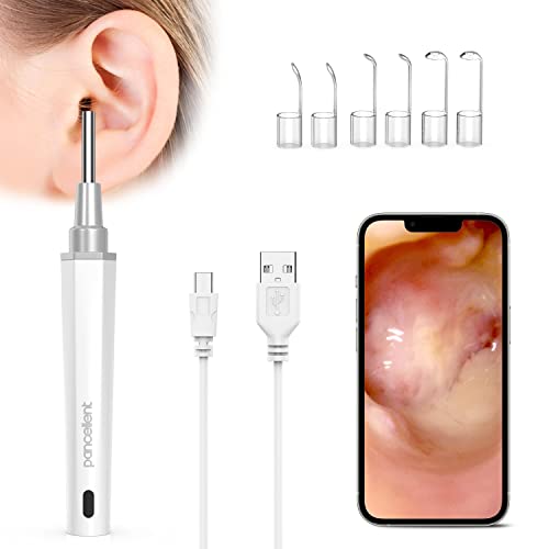 Pancellent Digital Otoscope Camera with Light, Ear Camera and Wax Remover, Video Ear Scope with Ear Wax Removal Tools, Compatible with iPhone, iPad, Android Smart Phone (Basic Edition White)