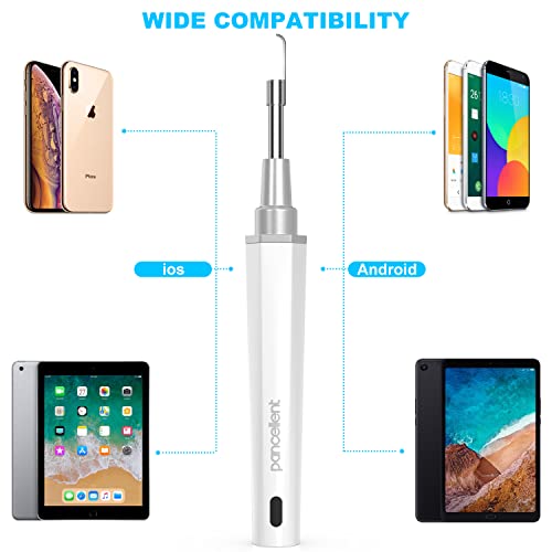 Pancellent Digital Otoscope Camera with Light, Ear Camera and Wax Remover, Video Ear Scope with Ear Wax Removal Tools, Compatible with iPhone, iPad, Android Smart Phone (Basic Edition White)