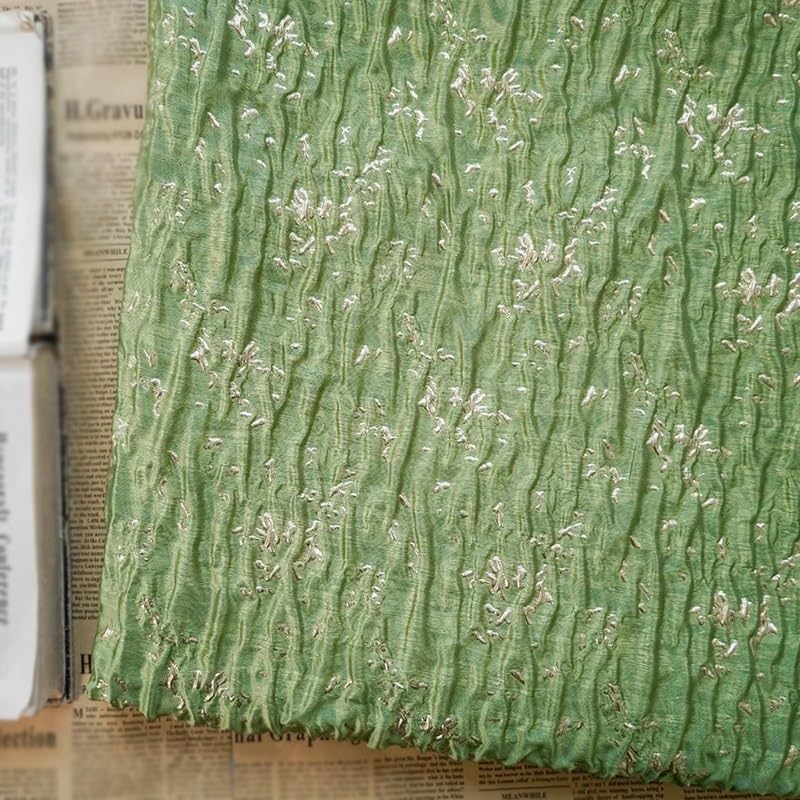 XMTXZYM 2 Meter Embossed Yarn Dyed Jacquard Fabric Women's Dress DIY Sewing Fabric
