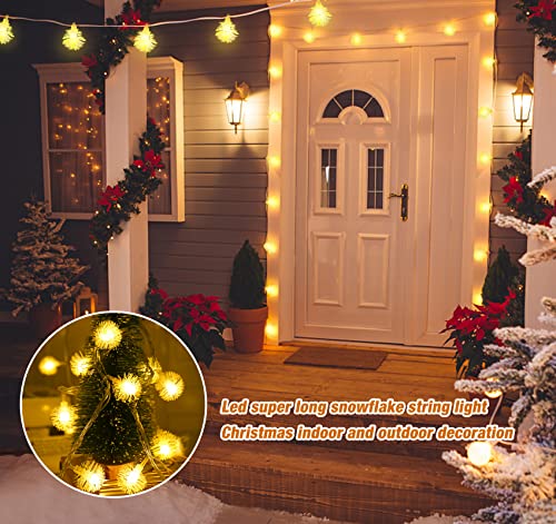 ACPOP String Lights,50 LED Outdoor Patio Lights,Christmas Hanging Light for Garden, Wedding Party,Camping,Yard,Bedroom,Home Decor(Warm White)