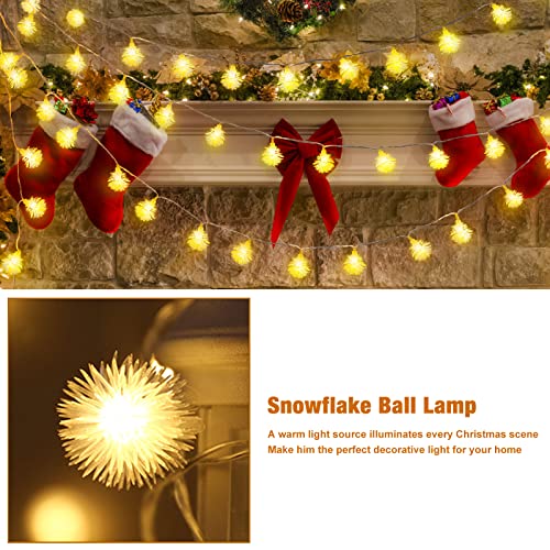 ACPOP String Lights,50 LED Outdoor Patio Lights,Christmas Hanging Light for Garden, Wedding Party,Camping,Yard,Bedroom,Home Decor(Warm White)