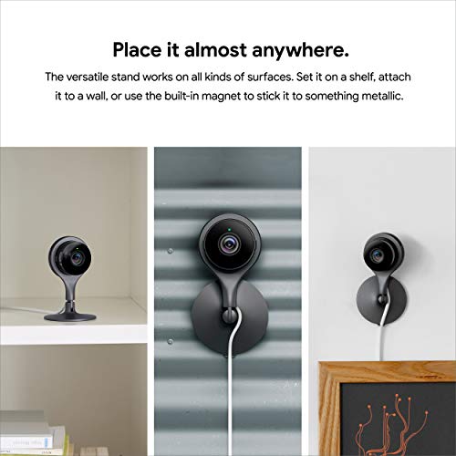 Google Nest Cam Indoor 3 Pack - Wired Indoor Camera for Home Security - Control with Your Phone and Get Mobile Alerts - Surveillance Camera with 24/7 Live Video and Night Vision