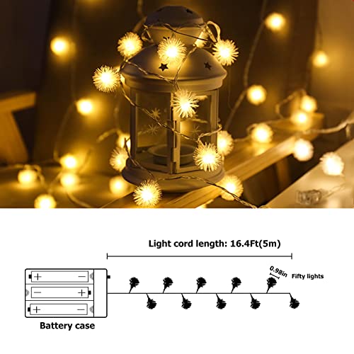 ACPOP String Lights,50 LED Outdoor Patio Lights,Christmas Hanging Light for Garden, Wedding Party,Camping,Yard,Bedroom,Home Decor(Warm White)