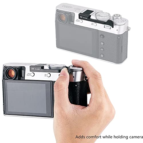 JJC Deluxe Metal Thumb Up Grip for Fujifilm Fuji X-E4 XE4 X-E3 XE3 X100V X100F X100T Thumb Rest Support/Black