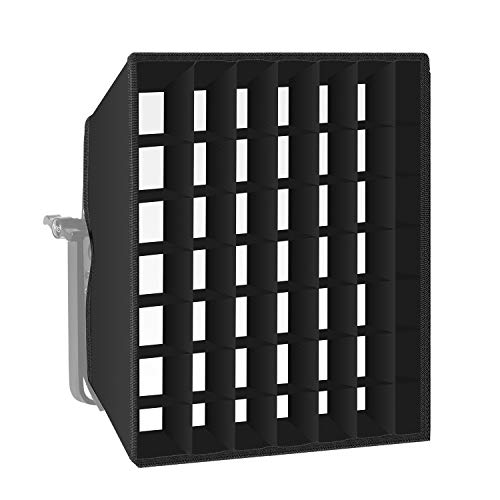 GVM Foldable Softbox Diffuser with Grid Beehive for RGB 800D/560AS/480LS Series LED Video Light, 1 Pack, Suitable for Studio Lighting, Portrait Photography, Video Lighting, Led Panel, 11"x11"