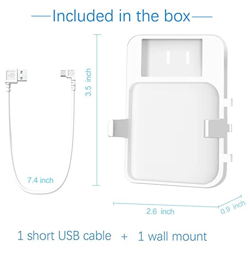 Outlet Wall Mount for Blink Sync Module 2, Mount Bracket Holder for Bink Ourdoor Indoor Camera Security with No Messy Wires Easy to Move (White)