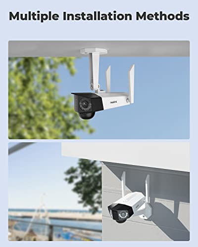 2K Security Battery Camera Outdoor Wireless Solar with Dual Lens 150° PIR Angle, 2.4/5GHz WiFi, Human/Vehicle Detection, Motion Spotlights Color Night Vision, Two Way Talk, Reolink Duo w/Solar Panel
