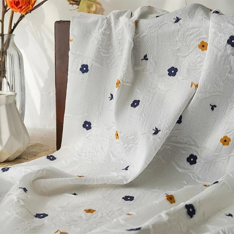 XMTXZYM 2 Meter Embossed Jacquard Fabric Women's Dress DIY Sewing Fabric