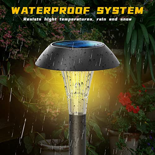 LeiDrail Solar Pathway Lights 12 Pack Outdoor Solar Lights with RGB/Warm White LED Waterproof Path Lights Solar Powered Garden Lights Landscape Lighting for Yard Garden Walkway Patio