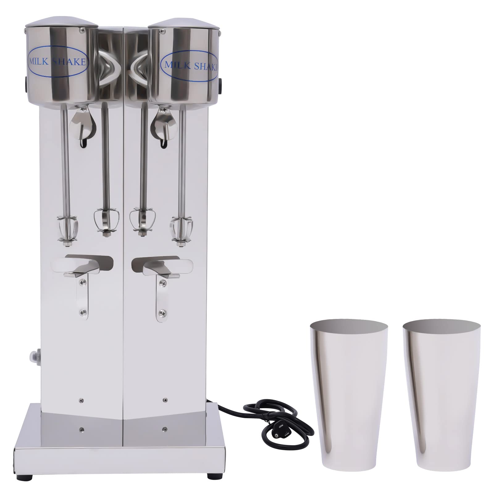 Commercial Electric Milkshake Maker, Electric Milk Shakers Blenders Stainless Steel Milk Shaking Machine Drink Mixer Drinks Maker Machine Smoothie Blenders 16000RMP (Double Head) (Type 2)