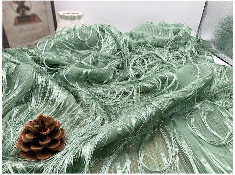 XMTXZYM 2 Meter Jacquard Cut Flower Chiffon Fabric Spring and Summer Women's Dress Fabric