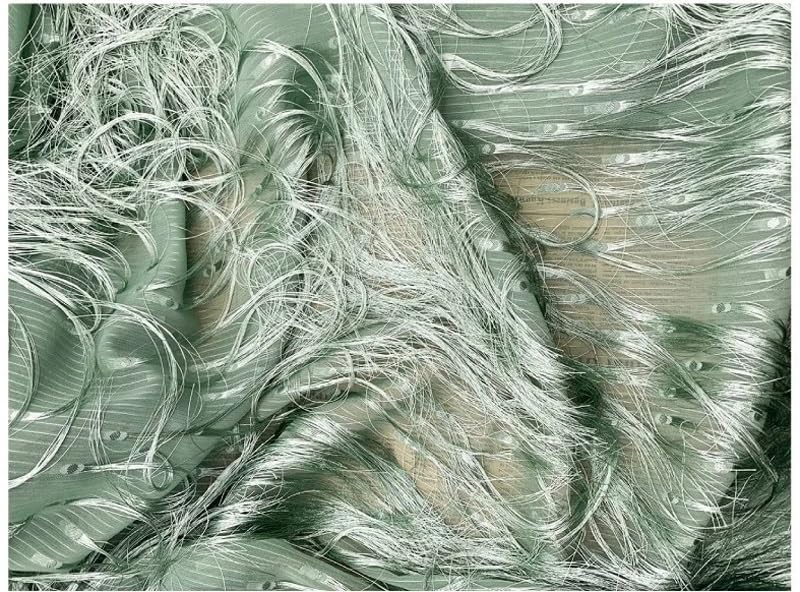 XMTXZYM 2 Meter Jacquard Cut Flower Chiffon Fabric Spring and Summer Women's Dress Fabric