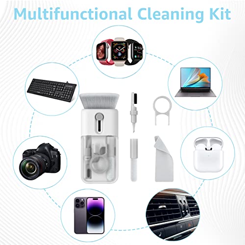 Electronic Cleaner Kit, 6 in 1 Keyboard Cleaner Kit for Airpod Earbud Bluetooth Earphones,Laptop Cleaner Brush,Multifunctional Electronic Cleaning Kit for Laptop Phone Watch iPad Camera PC Monitor