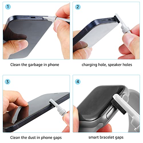 Electronic Cleaner Kit, 6 in 1 Keyboard Cleaner Kit for Airpod Earbud Bluetooth Earphones,Laptop Cleaner Brush,Multifunctional Electronic Cleaning Kit for Laptop Phone Watch iPad Camera PC Monitor