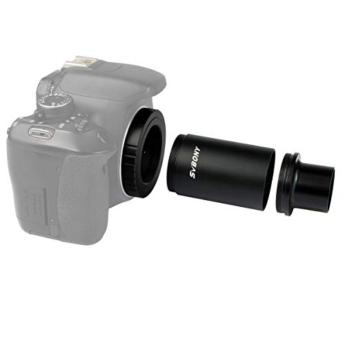 SVBONY T2 T Ring Adapter, Metal 1.25 inch Telescope Accessory, Compatible for Canon EOS Cameras Photography Dedicated CA1 Sleeve Extended Cylinder for Telescope