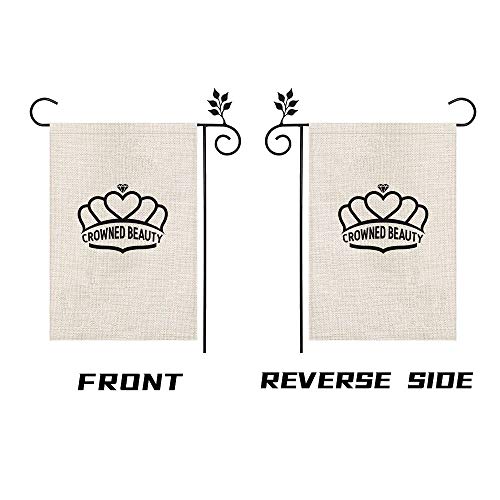 CROWNED BEAUTY Summer Gnome Garden Flag 12×18 Inch Double Sided Welcome Vertical Yard Outdoor Decoration