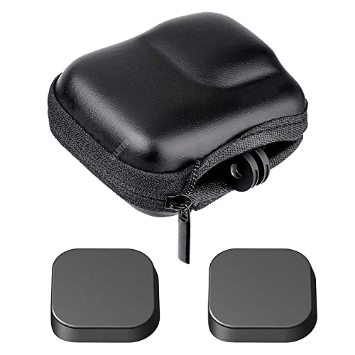 Mini Storage Bag Case for GoPro Hero 11 10 9 Black +Hero11 Hero10 Hero9 Rubber Lens Cap Cover, ULBTER Carrying Portable Boxes Accessory for Go pro Hero9 [2+1 Pack]