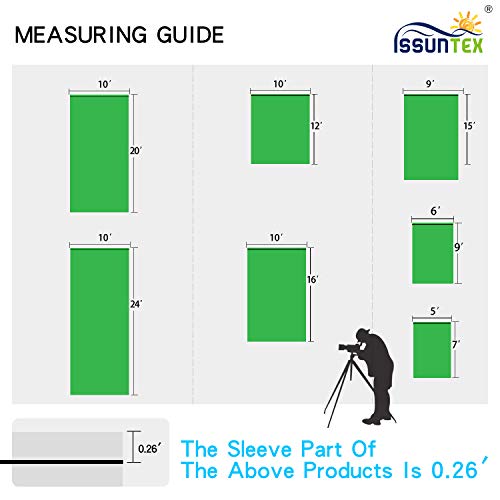 ISSUNTEX 6X9 ft Background Muslin Backdrop, Photo Studio, Collapsible High Density Screen for Video Photography and Television-Green