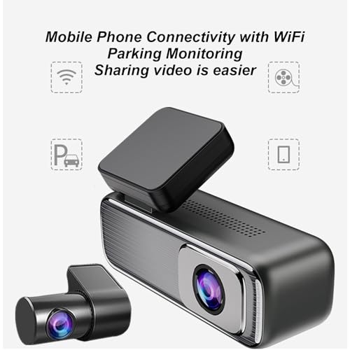 1080P FHD Dual Dash Cam, Control, Night, 170° Wide Angle, Parking Mode, for Cars