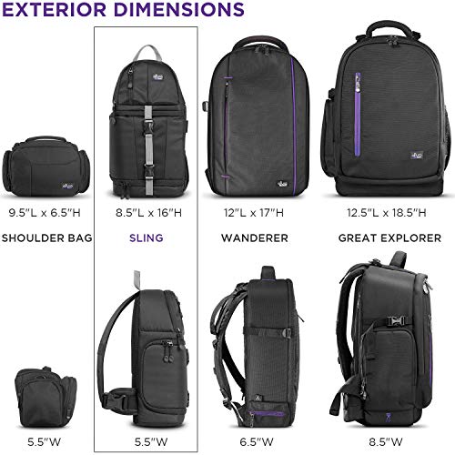 Altura Photo Camera Sling Bag DSLR Camera Bag - Camera Backpack for Canon, Nikon, Sony & GoPro Bag - Crossbody Camera Bag for Photographers - Camera Accessories Camera Bag