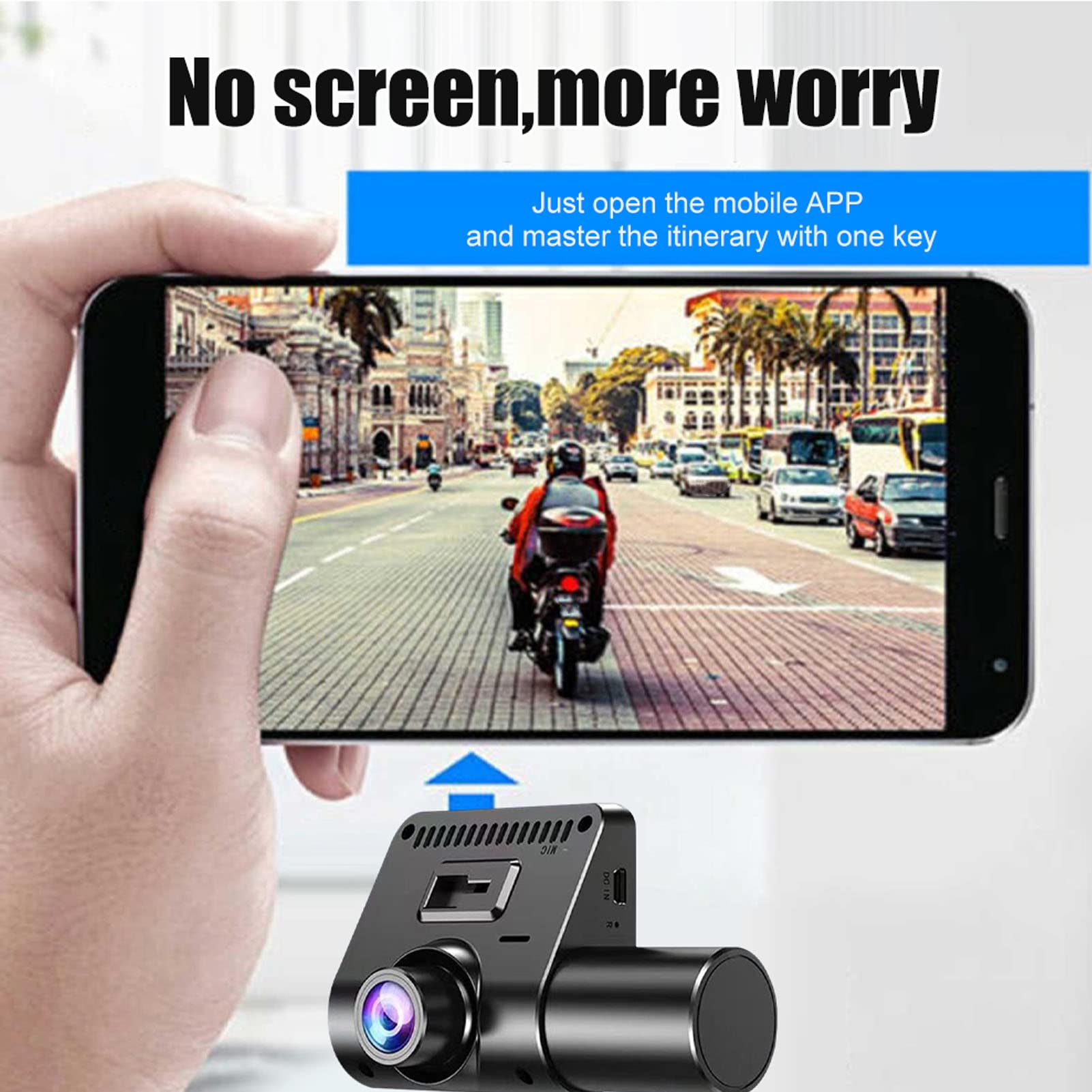 3 Channel Cam 1080P Triple Car Camera Night Vision Loop Recording Reliable Driving Recorder Complete Coverage