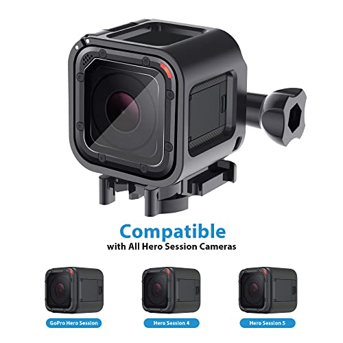 Frame Mount Housing Case for GoPro Hero 5 Session, Hero 4 Session, Upgrade Protective Housing Frame Shell Mount Holder with Buckle & Thumb Screw for GoPro Hero 5/4 Session