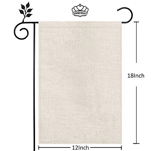 CROWNED BEAUTY Summer Garden Flag Bee Black Eyed Susan Sunflower Welcome 12×18 Inch Double Sided Vertical Yard Outside