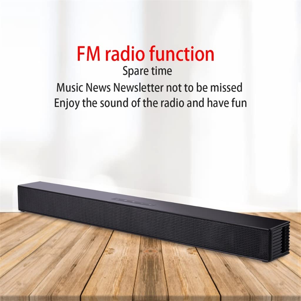 ASDAJK Wall-Mounted TV Soundbar Home Theater 40W Speaker Support Optical -Compatible AUX with Subwoofer for TV PC