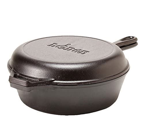 Lodge LCC3 Cast Iron Combo Cooker, Pre-Seasoned, 10.25" -Quart