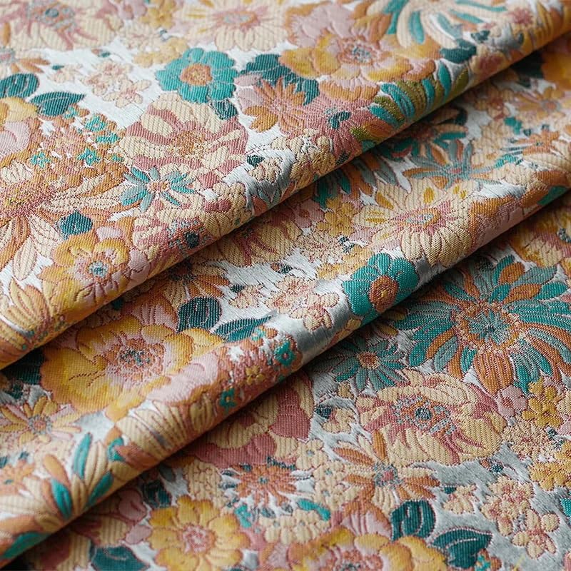XMTXZYM 2 Meter Thickened Yarn Dyed Jacquard Fabric Dress Handbag Sewing Fabric