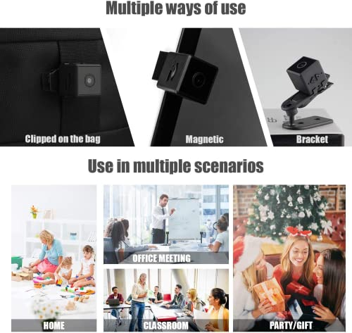 Mini Spy Camera Wireless Hidden Camera Portable Small Camera with Motion Detection and Night Vision Nanny Cam no WiFi Security Camera Pet Camera for Cat/Cop cam