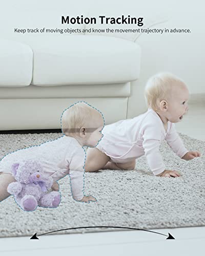 WiFi Camera for Home Surveillance, Baby Monitor with Motion Tracking, Pet Camera with Phone App 2 Way Audo/Night Vision
