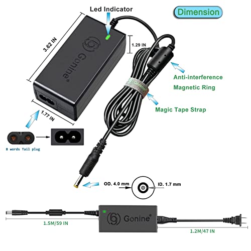 DMW-DCC8 Gonine DC Coupler DMW-AC8 AC Power Adapter Camera Charger Kit (DMW-BLC12 Battery Replacement) for PANASONIC DMC-FZ200, DMC-FZ1000, DMC-GH2, DMC-G5, DMC-G6, DMC-G7, Lumix GX8 G85 Cameras.