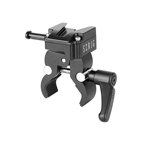 SZRIG Crab Clamp with Universal V-Lock Mount Quick Release Adapter for DSLR Camera Battery Accessory