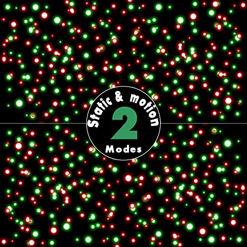 COOWOO Christmas Laser Light Projector Red and Green Star Laser Lights Show with Timer for Outdoor Decorations Waterproof Landscape Lighting for Christmas and Holidays